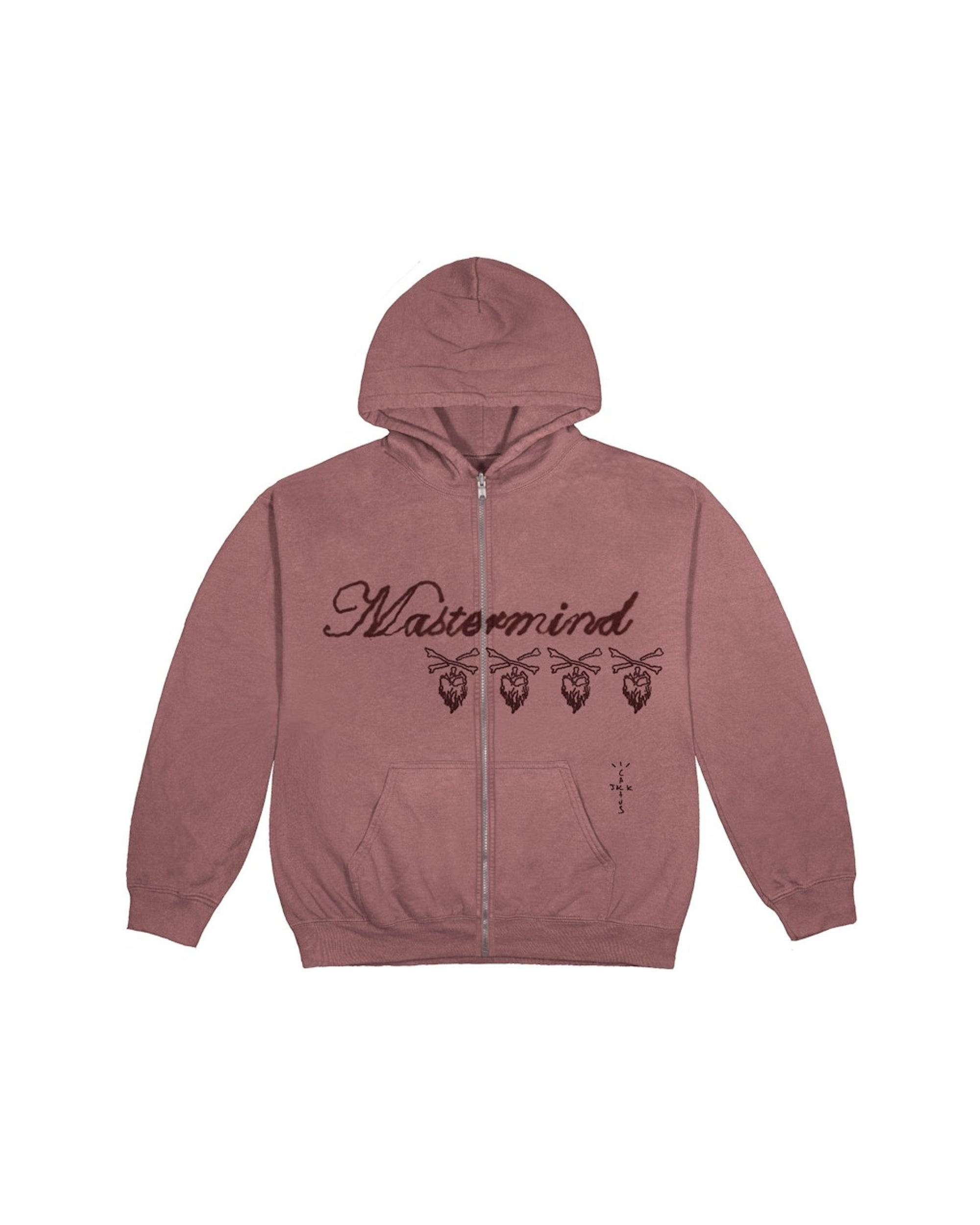 Travis Scott x Mastermind Skull Hoodie Washed Red
