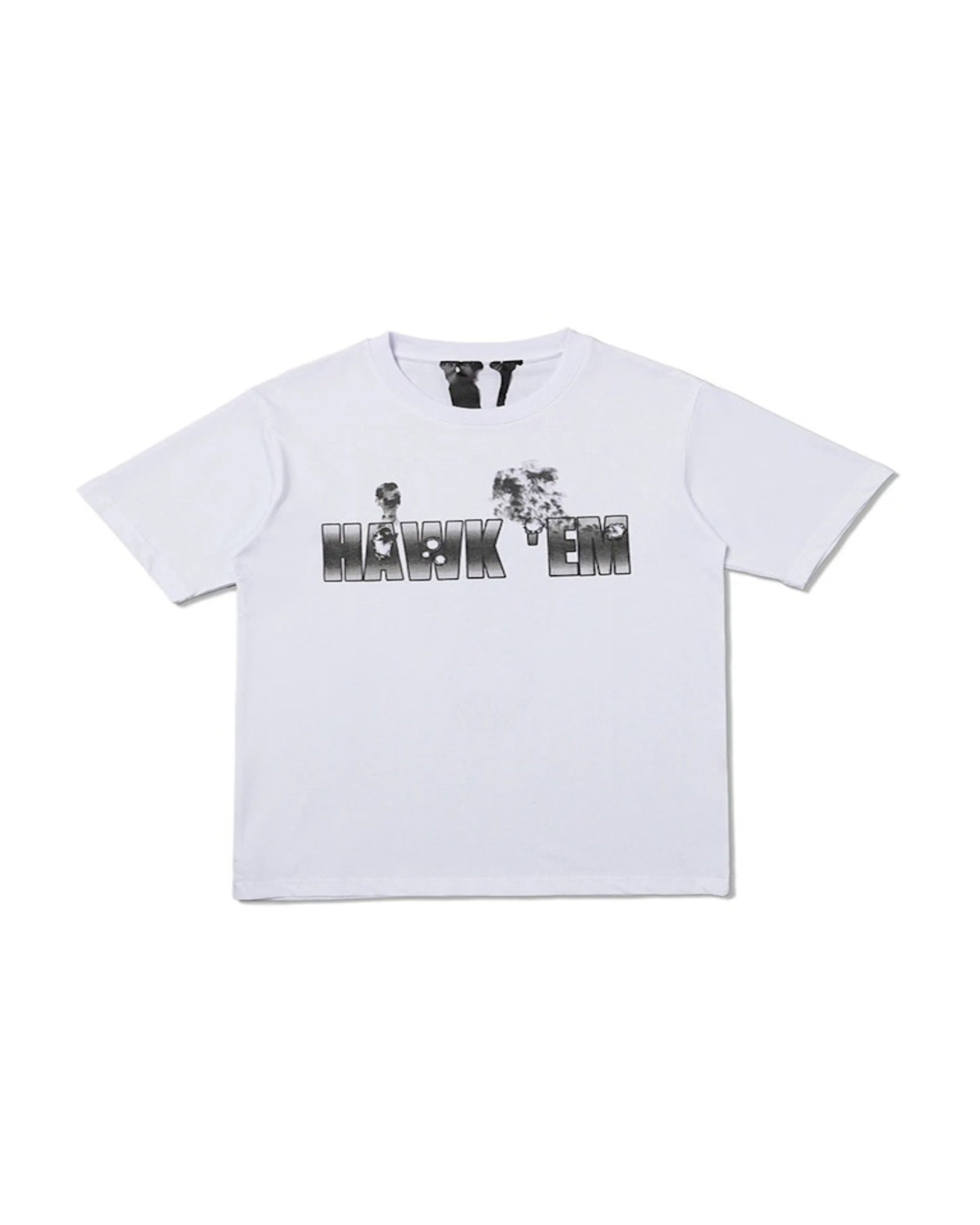Pop Smoke x Vlone Hawk Em' T-skjorte Hvit